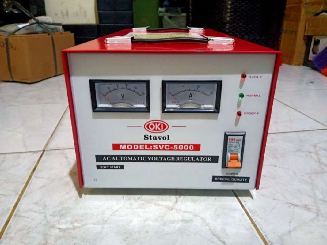 Promo Stabilizer Listrik 5000 Watt OKI AVR-5000 Automatic Voltage ...