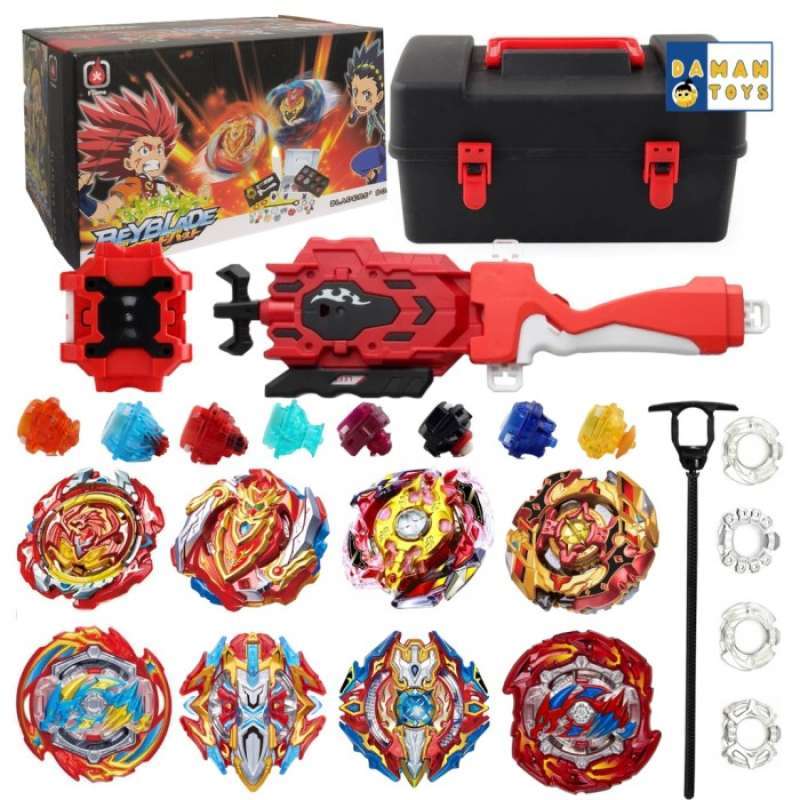 Promo Gasing Beyblade Portable Box 8 In 1 Gangsing Set 12 in 1set ...