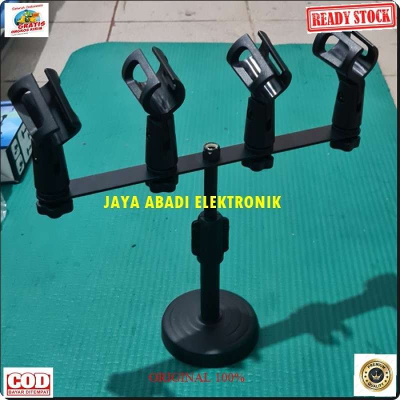 Promo ORIGINAL TIANG STAND MIC HOLDER CABANG 4 IN 1 MIK MICROPHONE ...