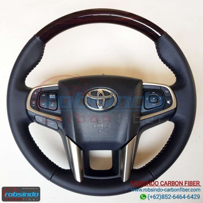 Promo stir setir steering wheel wood panel toyota innova reborn ...