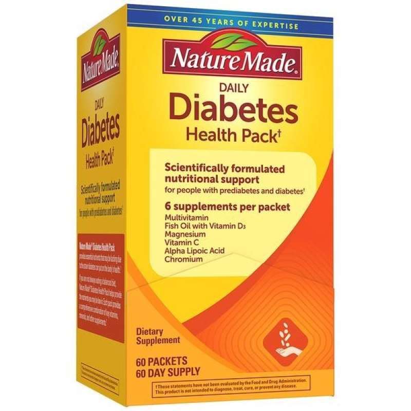 Promo Nature Made Diabetes Health Pack Daily 60 Packets 60 Day Supply ...