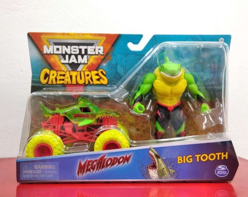 Promo Monster Jam Creatures Truck Megalodon Big Tooth Scale 1/64 Mj 1: ...