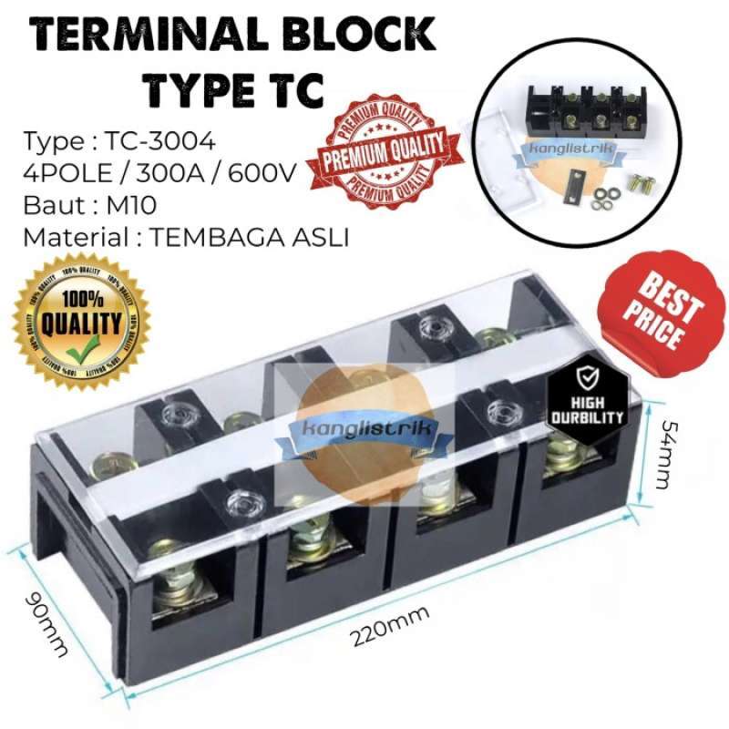 Promo TERMINAL BLOCK 300A 4POLE / TERMINAL BLOCK 4P 300A Diskon 23% di ...