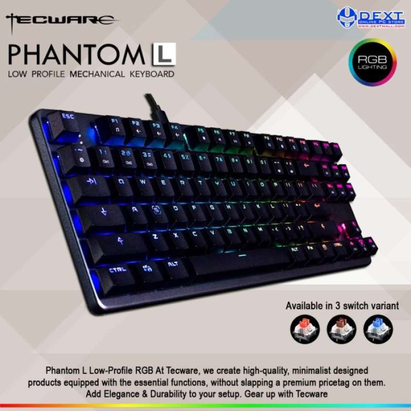 Jual Tecware Phantom L Low Profile Mechanical Gaming Keyboard Di Seller ...