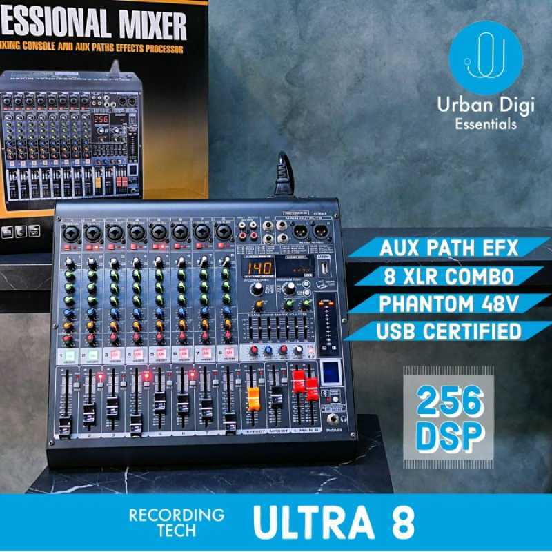 Jual Recording Tech Ultra 8 - Professional Mixer 8 Channel 256 Dsp Di ...