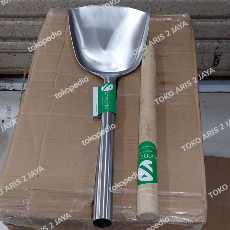 Jual Sodet Stainless Gagang Kayu Jumbo Komodo Spatula Jumbo Tebal Di ...