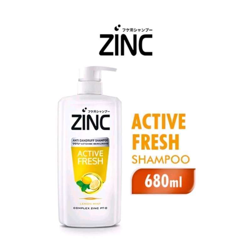 Promo Zinc Shampoo Active Fresh Botol 680 ml Diskon 55% di Seller Mauza ...