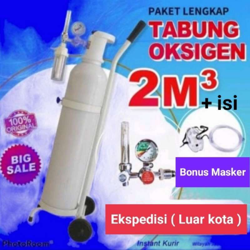 Jual Tabung Oksigen 2M3 Set Lengkap / Tabung Oxygen 2M3 Set, 2 Meter Kubik di Seller Estellaa ...