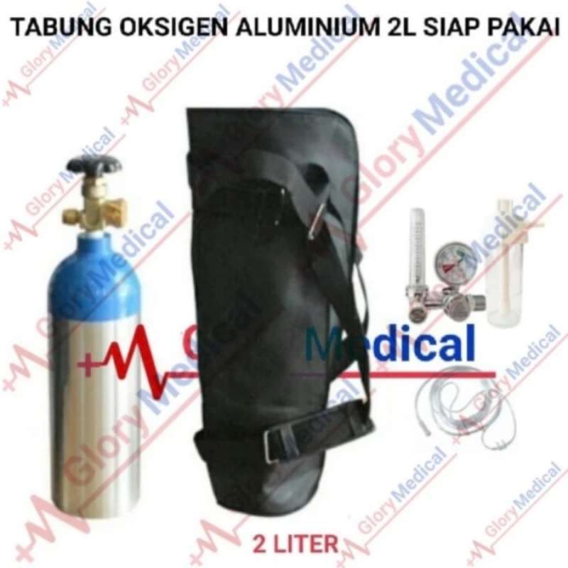 Promo Tabung Oksigen Portable Travel 2 Liter Komplit(Tabung-Regulator-Nasal) Diskon 33% di ...