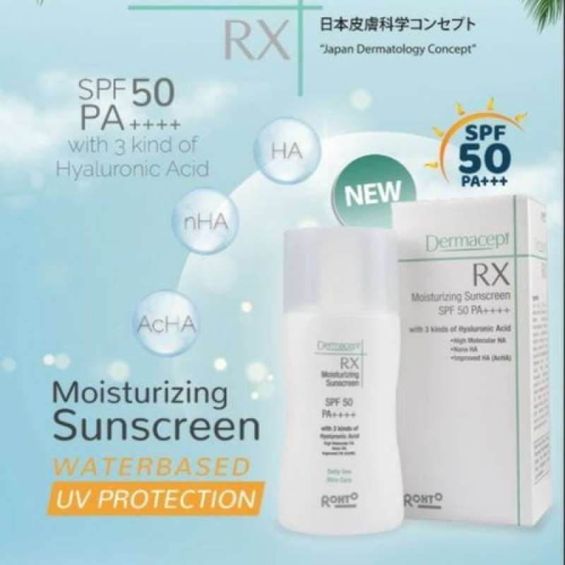 Promo Dermacept RX Moist Sunscreen SPF 50 PA ++++ Diskon 23% di Seller ...