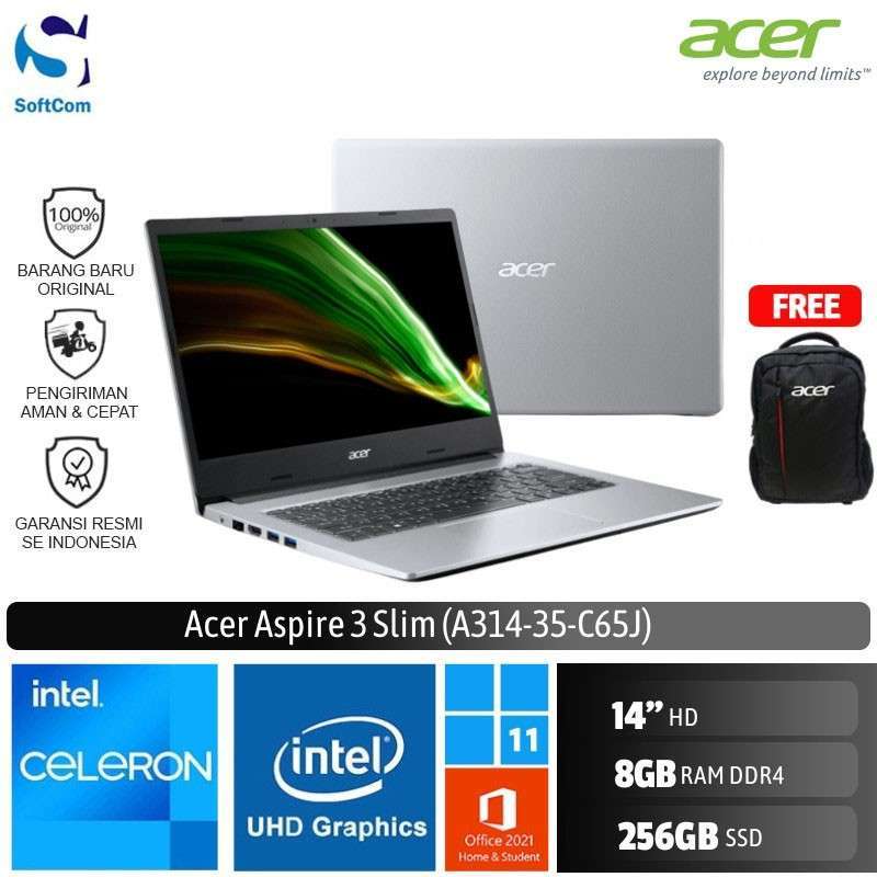 Promo Acer Aspire 3 A314 35 C65j Notebook [celeron N5100/8gb/256gb Ssd ...