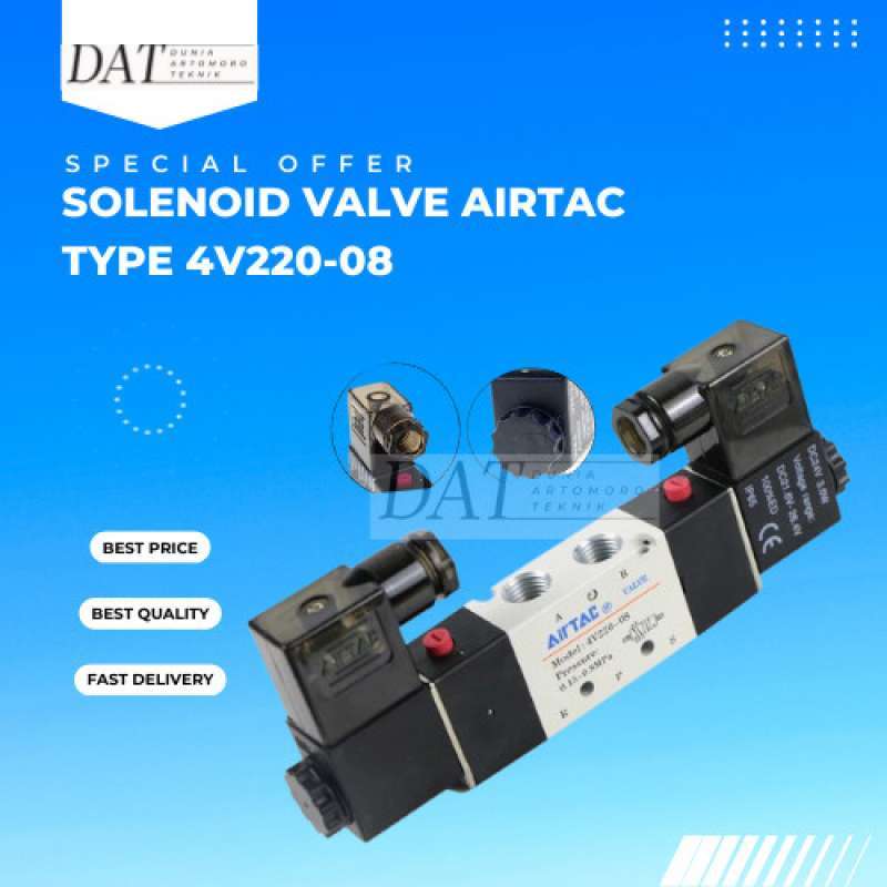 Promo 4v220-08 Solenoid Valve Airtac 4v 220-08 Selenoid Valve Type ...