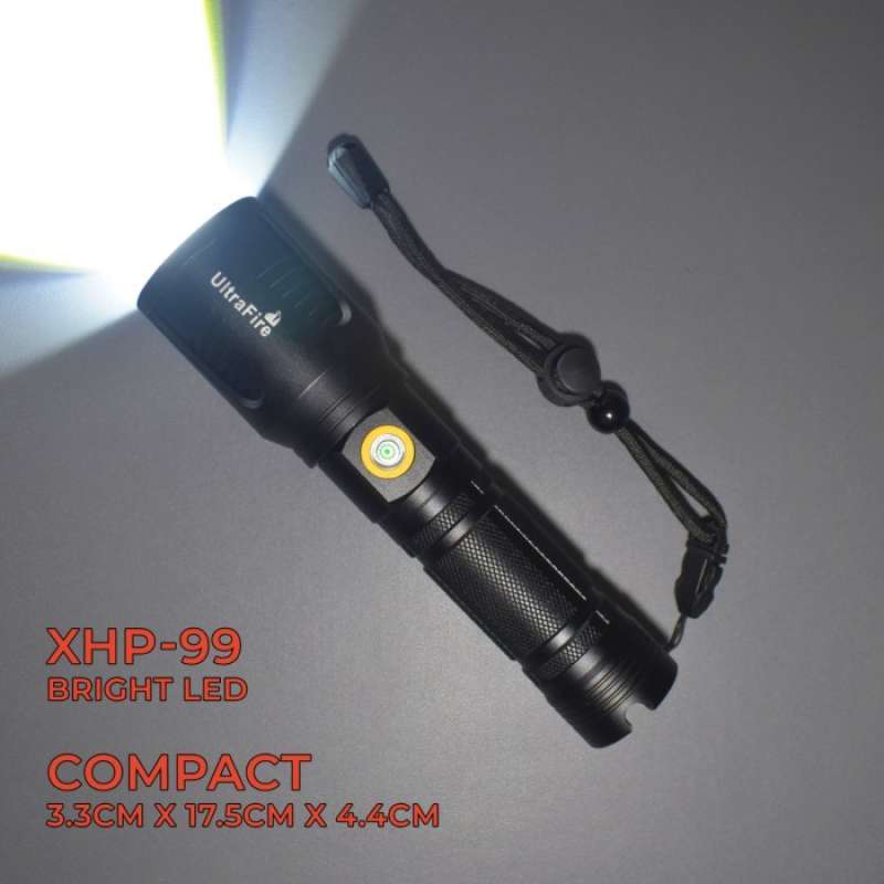 Promo Senter Led Xhp 99 Usb-C Cree Compact 5 Mode Baterai 18650 26650 ...