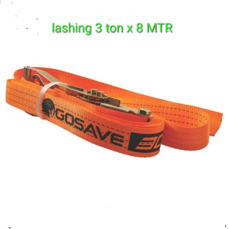 Promo Cargo lashing 3 ton x 8 rachet track belt sabuk pengikat truck ...