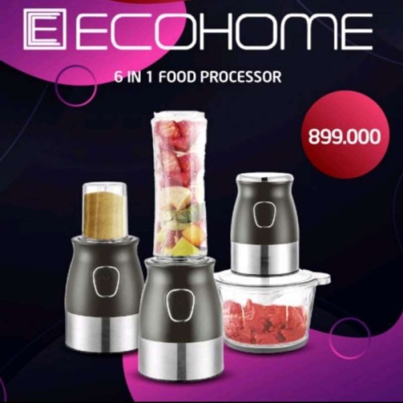 Promo Ecohome Chopper Food Processor 6 In 1 Efp 333 Blender Multi ...