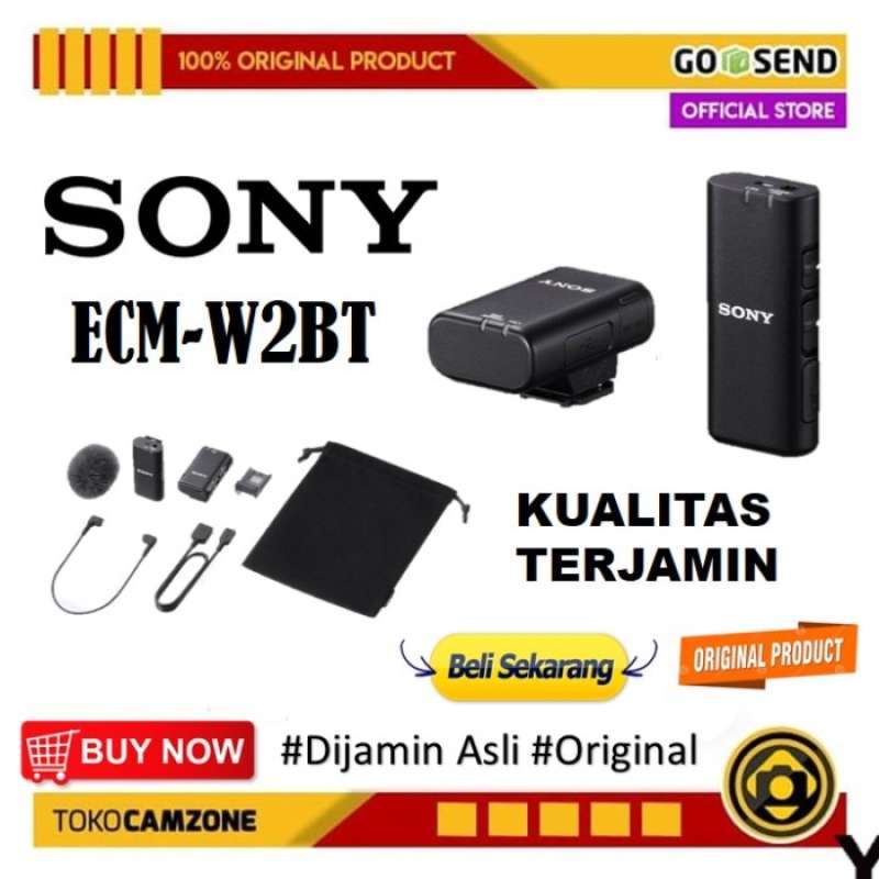 Promo Sony ECM-W2BT Camera-Mount Digital Bluetooth Wireless MicrophoneSystem Diskon 23% di ...