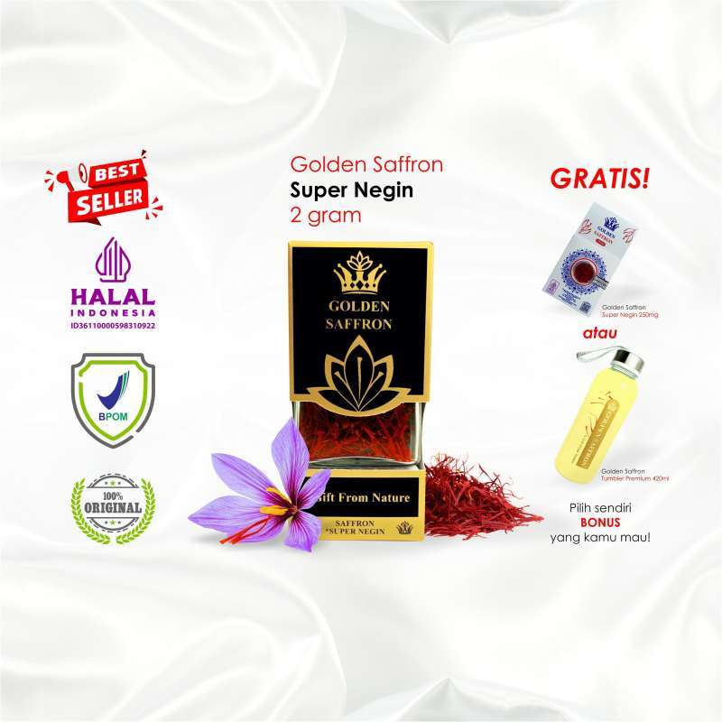 Jual Golden Saffron Indonesia / Saffron Super Negin (Finest Quality A++ ...