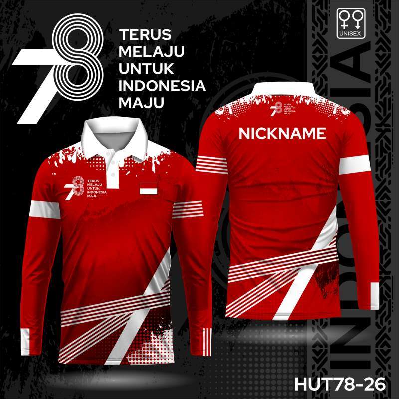 Jual Kaos polo hut kemerdekaan ri ke 78 2023 baju dirgahayu indonesia merdeka 17an lengan ...