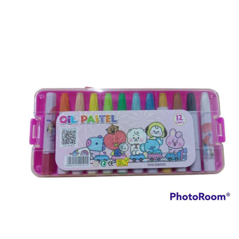 Jual Crayon Oil Pastels Vanco Af-12s Bts / Bt 21 Mika Isi 12 Warna Non ...