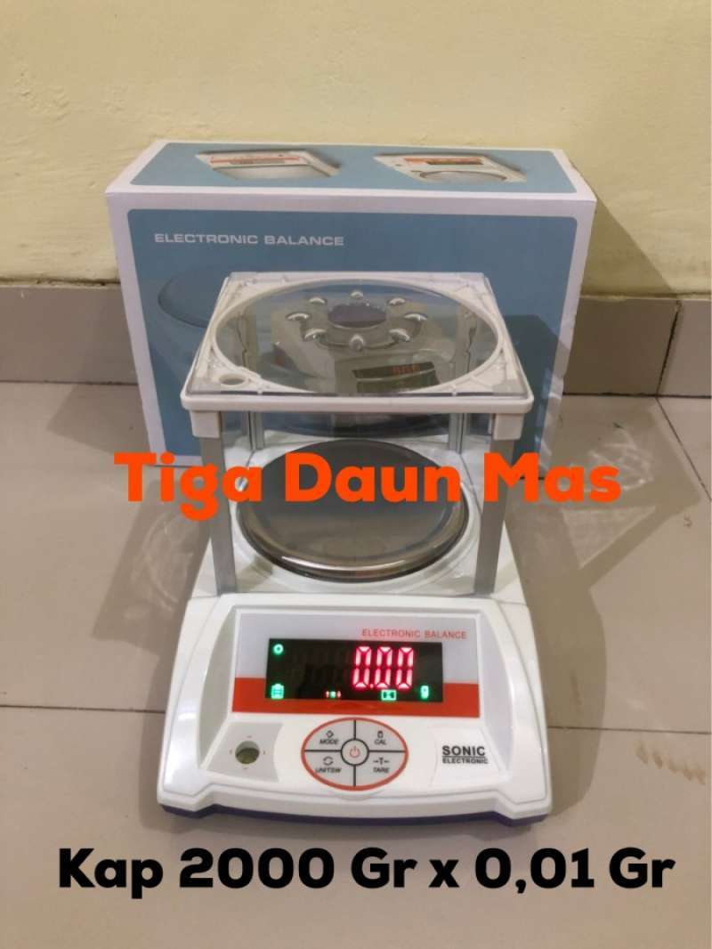 Promo Timbangan Emas / Timbangan lab Sonic kapasitas 2000 gr / 0,01 gr ...