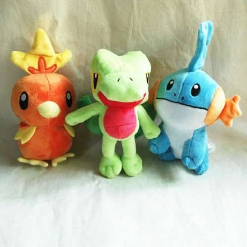 Promo Boneka Plush Mudkip Torchic Treecko Kanto Hoenn Johto