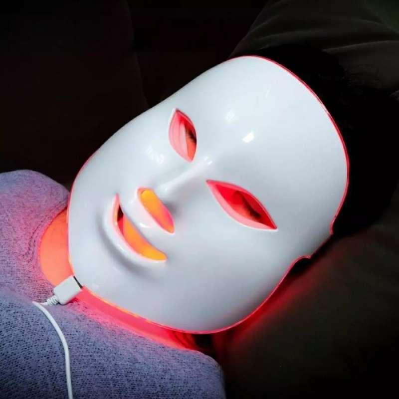 Promo PDT Mask 7 Color Therapy Facial/Alat Terapi Wajah Led 7 warna ...