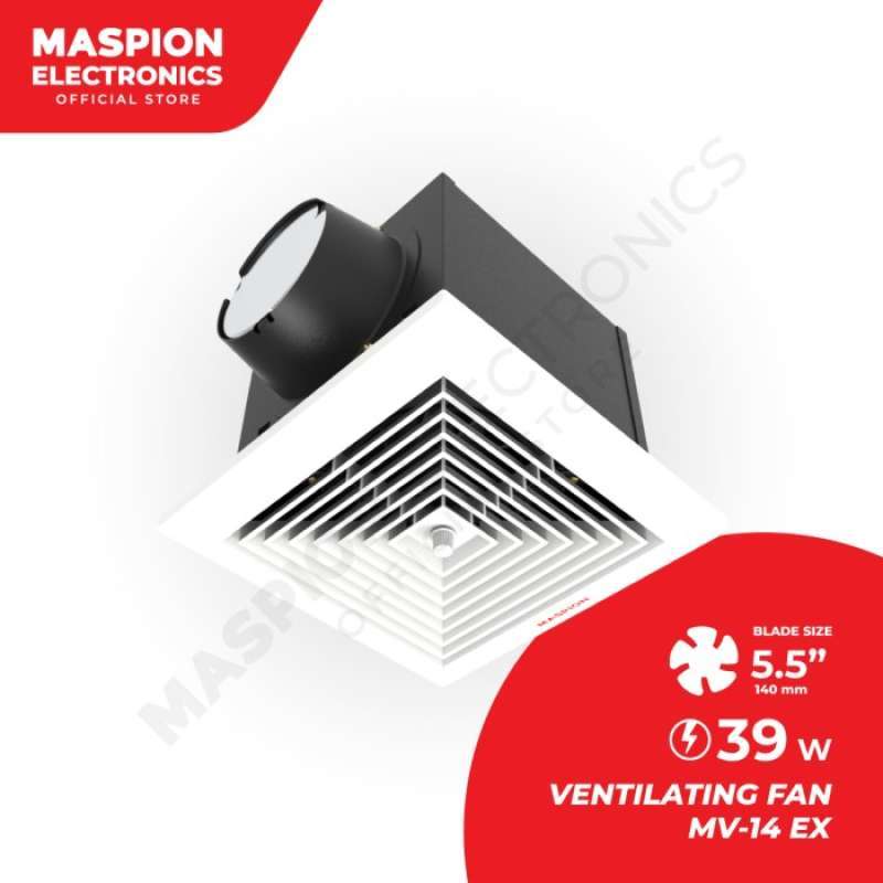 Promo MASPION CEILING EXHAUST FAN PLAFON MV-14EX MV 14 EX Diskon 23% di ...