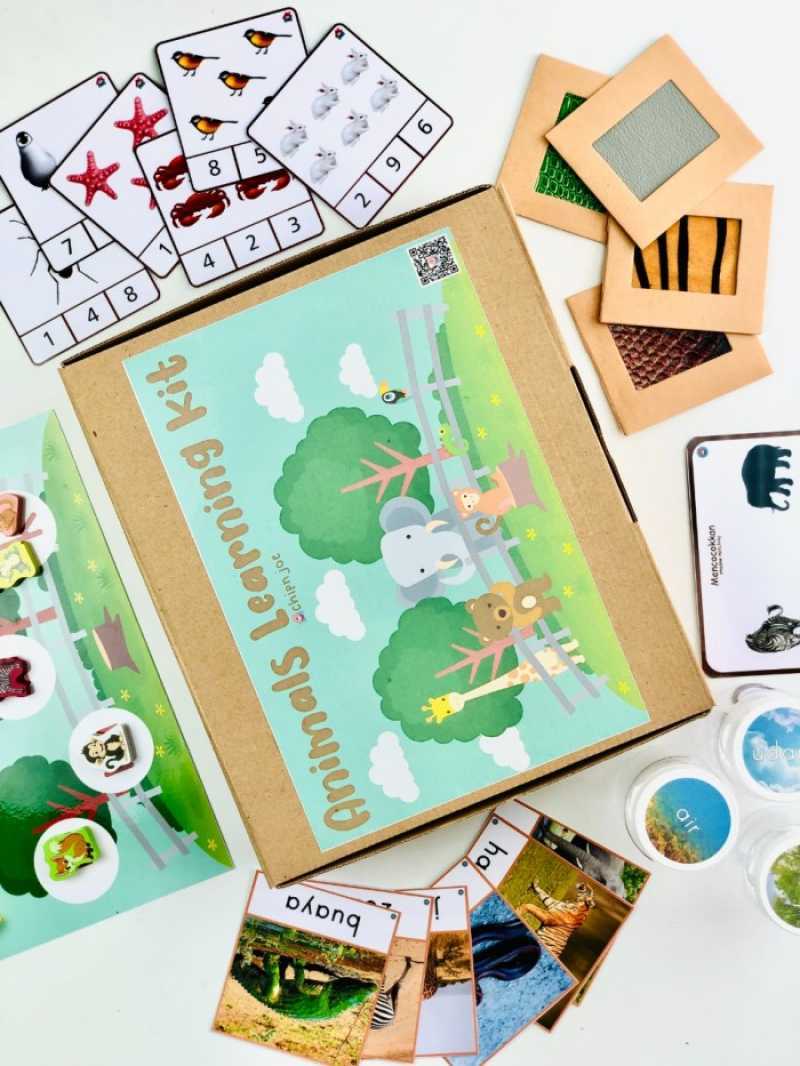 Promo Activity Box Learning Kit Paket Belajar Montessori Tema: Animals ...