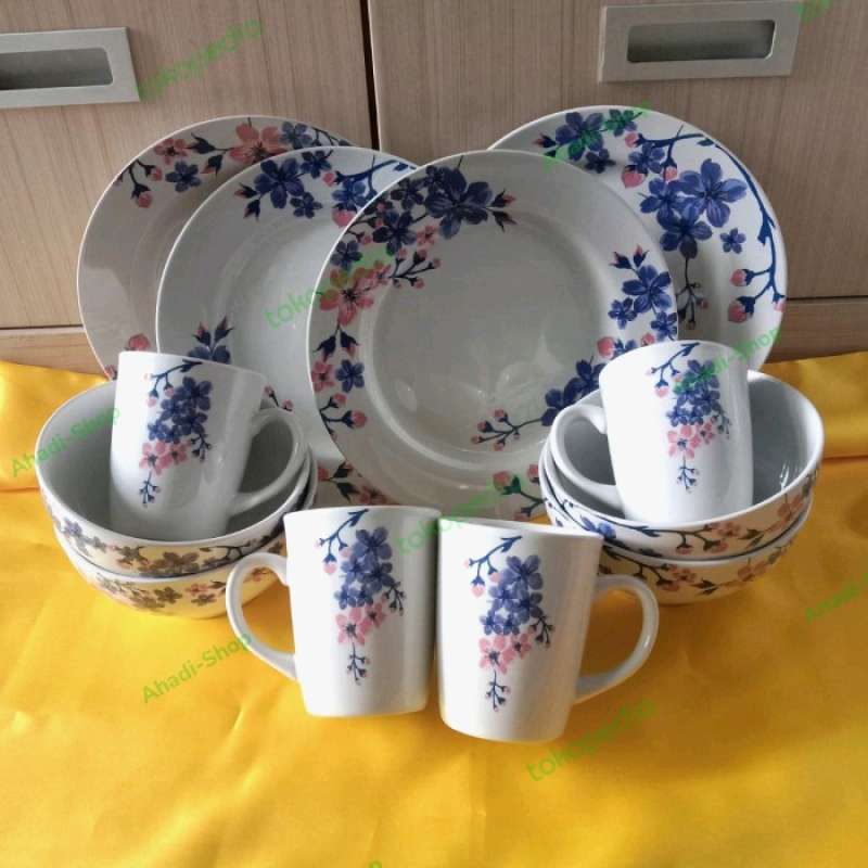 Promo Dinner Set Premium / Piring Set Amelia / Isi 12 Pcs / Murah ...