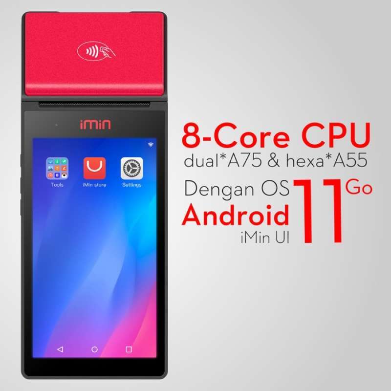 Promo Mobile POS Android 11 Mesin Kasir portable iMin M2 Pro 2GB/16GB ...