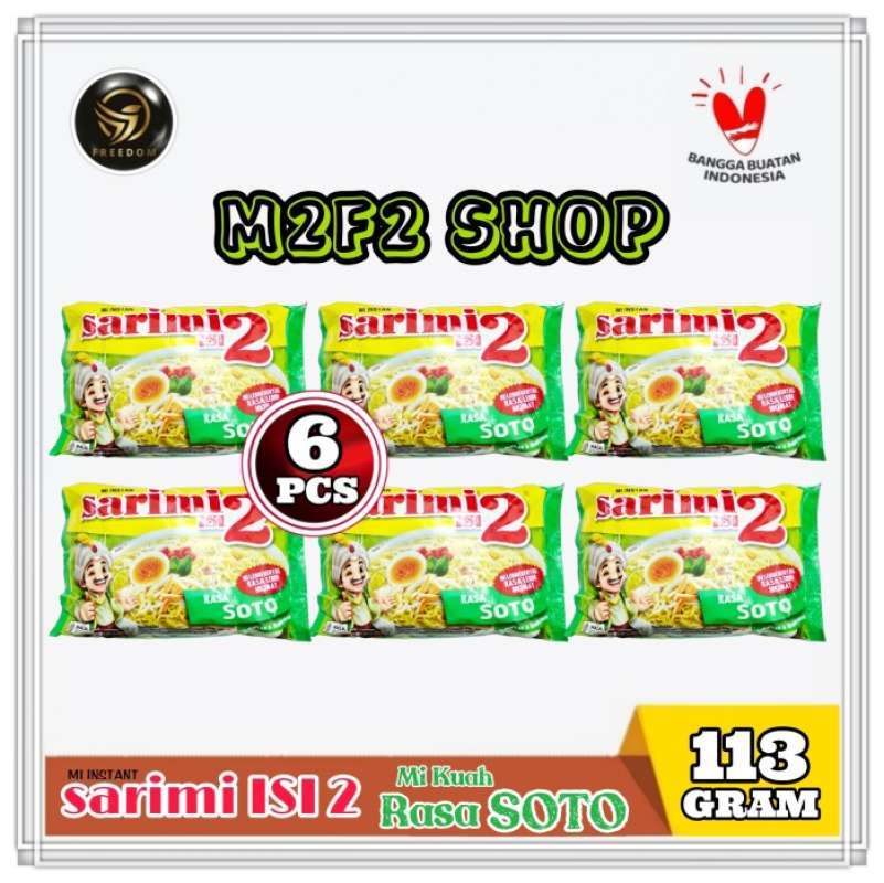 Promo Sarimi Mie Isi Instant Kuah Isi 2 Rasa Soto - 113 Gr (kemasan 6 ...