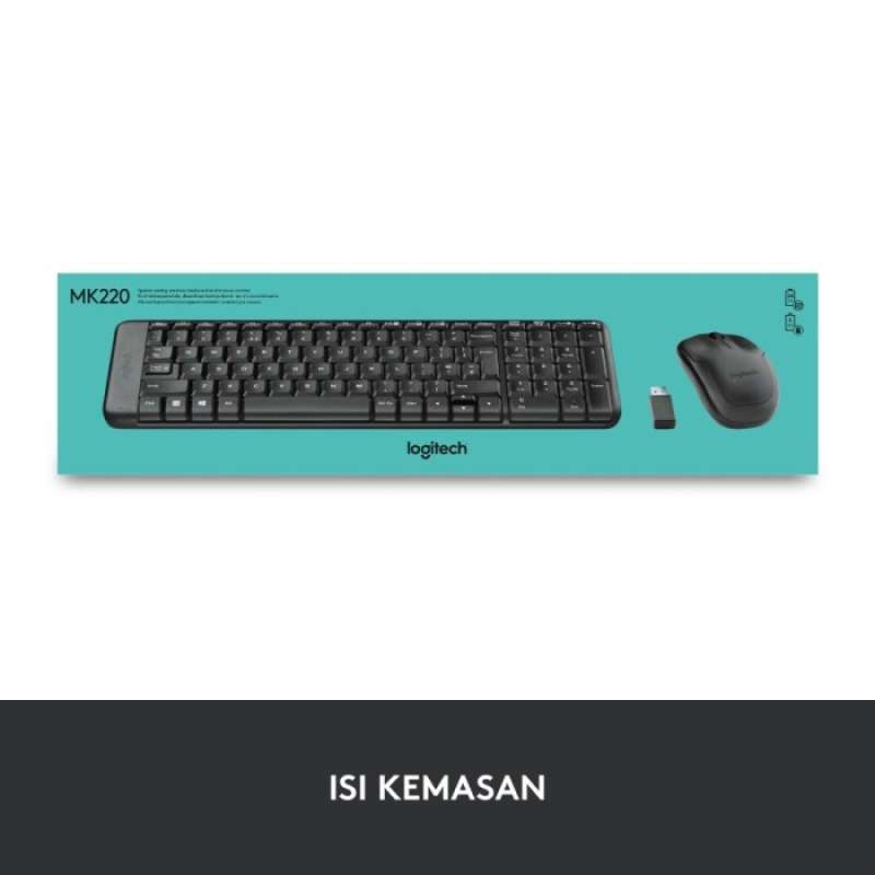 Promo Logitech Mk220 Combo Keyboard Dan Mouse Wireless Compact Diskon 23 Di Seller Indah
