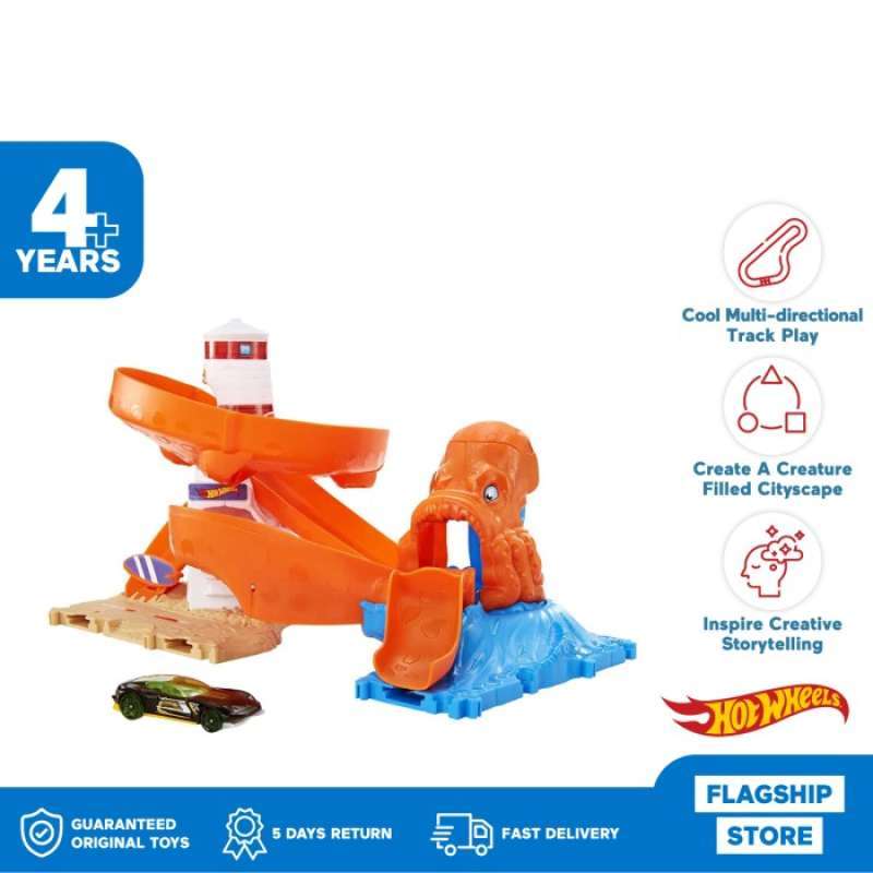 Promo Hot Wheels City Octopus Invasion Attack Playset - Mainan Trek ...