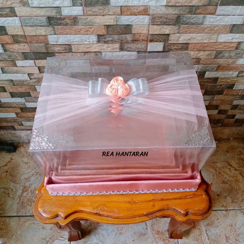 Jual Kotak Seserahan Pernikahan Warna Peach Model Tilesatin 1 Set Isi 4 ...