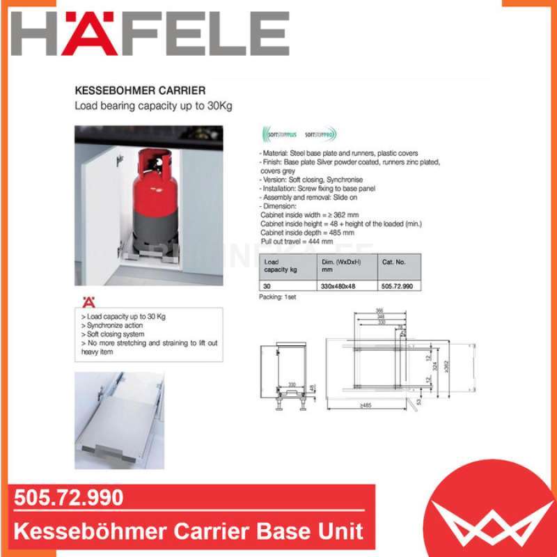 Promo Hafele Kesseböhmer Carrier Base Unit - Rel Container/tempat ...