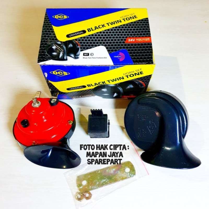 Promo Klakson Keong Truk Bus Dcs B Twin Tone Plus Relay 24 Volt 24v Hitam Diskon 23% di Seller ...