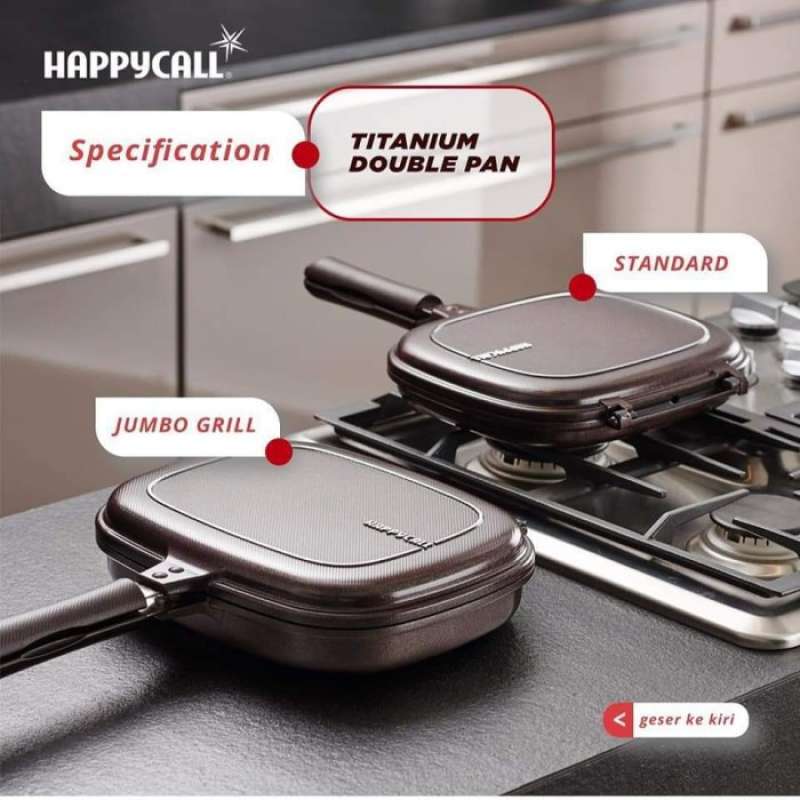 Promo happycall titanium jumbo grill double pan/happycall ORIGINAL ...