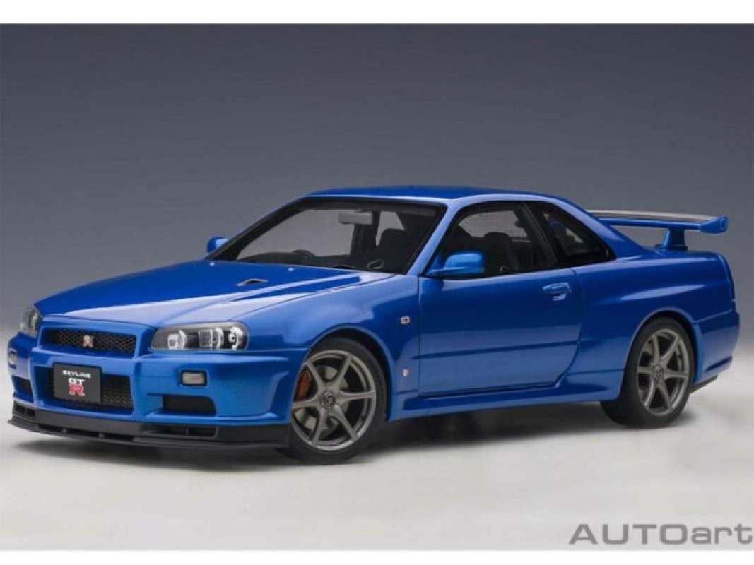 Promo 1/18 Autoart Nissan Skyline Gtr R34 Vspec Blue Diecast Not R33 R35 Diskon 20% di Seller ...