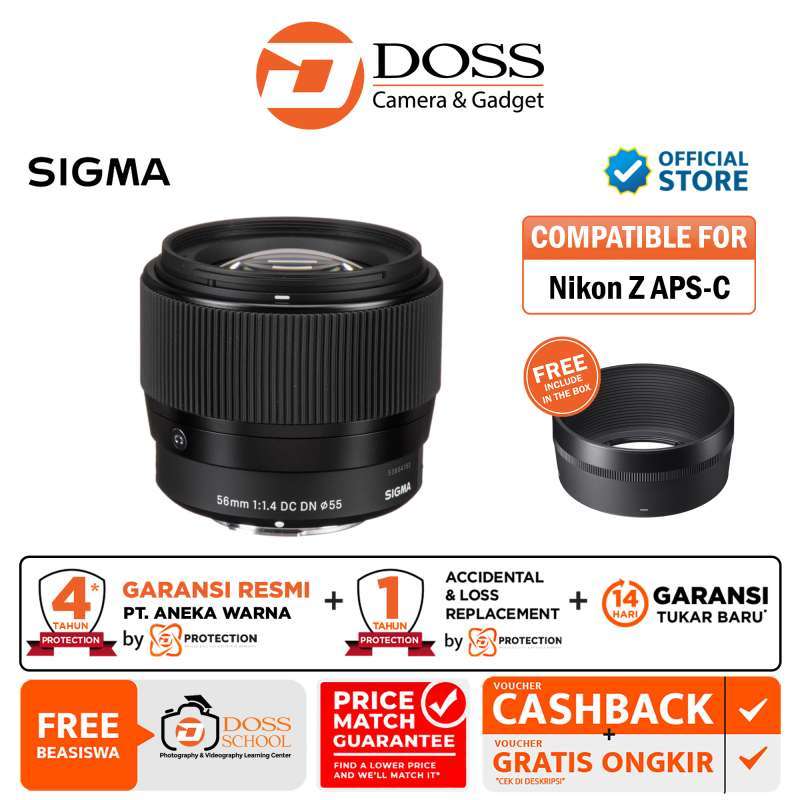 Jual Sigma 56mm f1.4 DC DN Contemporary Lens Nikon Z Sigma 56 mm f/1.4 ...
