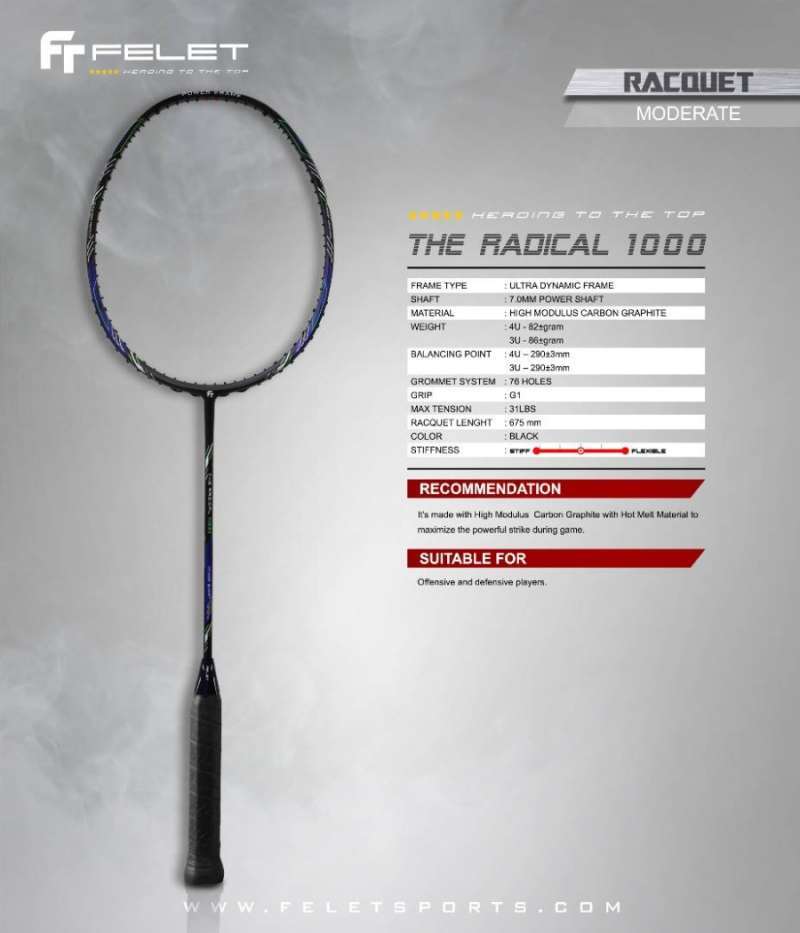 Jual Raket Felet The Radical di Seller RIVAISPORT Official Store - Jl ...