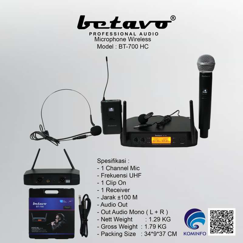 Jual Mic Wireless Betavo Bt 700 Hc Di Seller Betavo Audio Official Store - Poris Gaga Baru, Kota ...