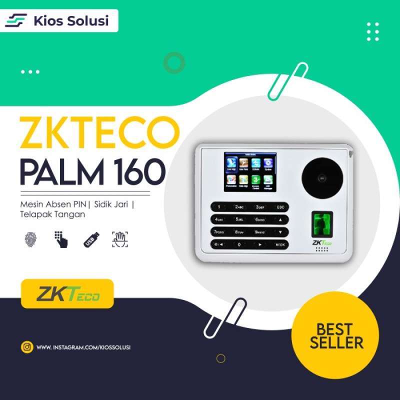 Promo Mesin Absen ZKTECO P160 Fingerprint sidik jadi dan Telapak Tangan Diskon 23% di Seller ...