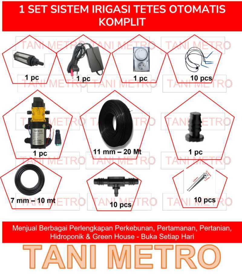 Promo 1 Set Sistem Irigasi Tetes Otomatis Dengan Dripper Emitter ...