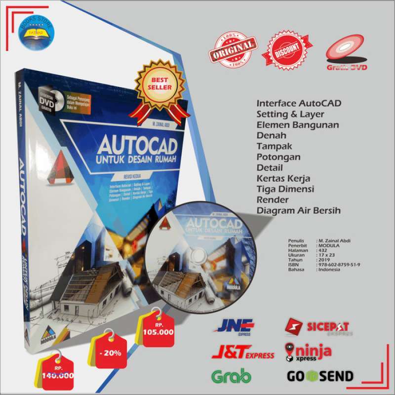 Promo Buku Autocad Untuk Desain Rumah Seting Dan Layer Plus Cd Diskon 23% Di Seller Roxie Store ...