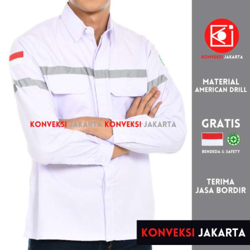 Jual Baju Wearpack Kemeja Safety K3 Proyek Tambang Lengan Panjang ...