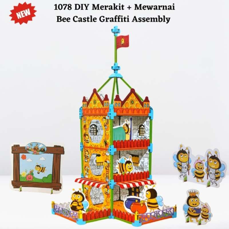 Promo 1078 DIY RAKIT + MEWARNAI ISTANA LEBAH / BEE CASTLE Diskon 23% di ...