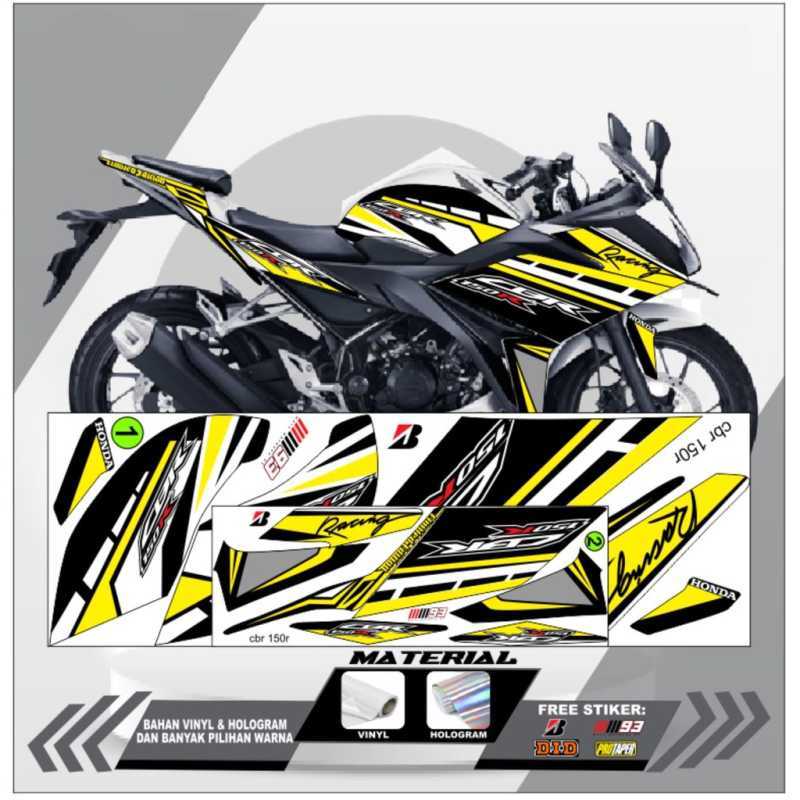 Jual Striping Variasi Motor Honda Cbr V2 Bahan Vinyl & Hologram ...