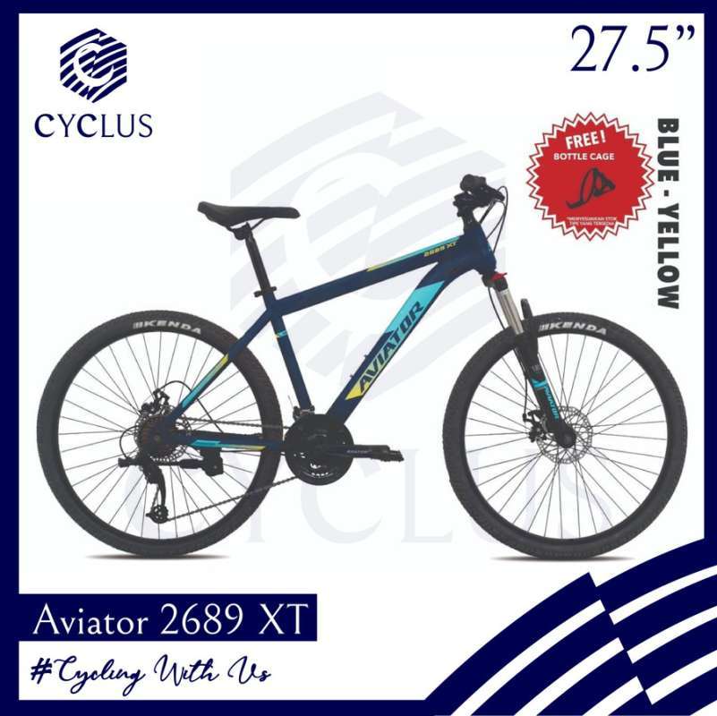 Jual Sepeda Gunung Mtb Aviator 2689 Xt Steel Cakram 24 Speed 27.5 Inch ...