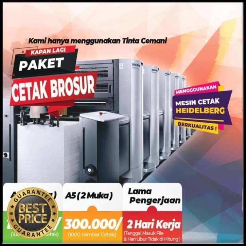 Promo Cetak Brosur A5 (1 Sisi ) 2 Rim / 1000 Lbr | Art Paper 120 Gr Murah ! Diskon 23% Di Seller ...