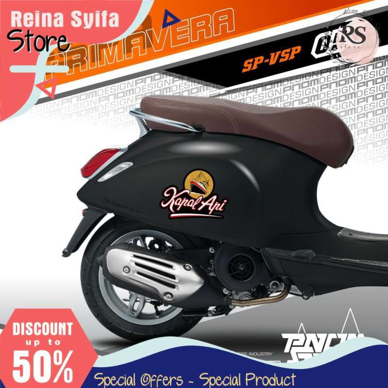 Jual Vespa Cutting Stiker Striping Scoopy / Vespa Kapal Api Sp Vsp P054 - Standart Di Seller ...